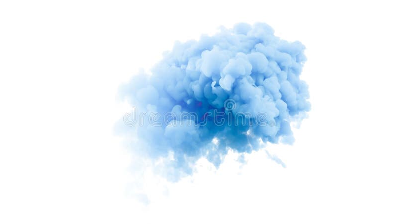 Wispy, Light Blue Cloud on a White Background Stock Image - Image of ...