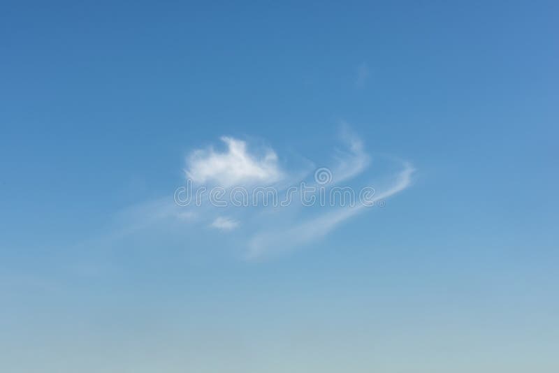 Wispy, Light White Clouds Dances in Blue Sky. Stock Image - Image of ...