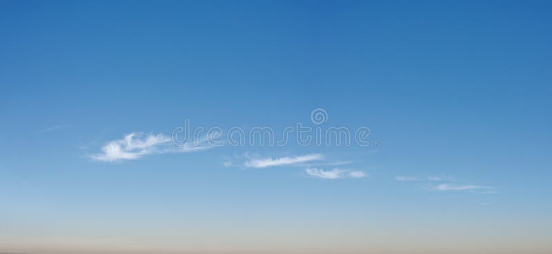 Wispy Clouds Horizontal Sky Panorama Stock Photo - Image of nature ...