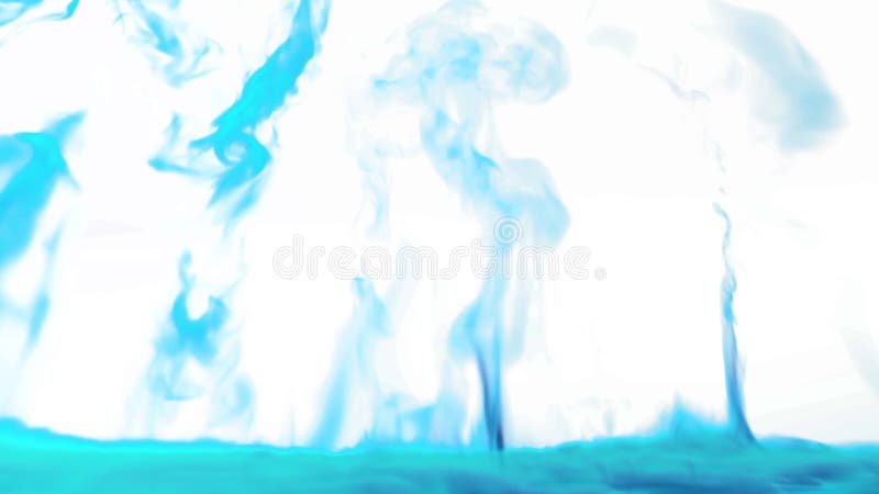 Wispy Magic Blue Smoke Flowing, Seamless Loop, White Background Stock ...