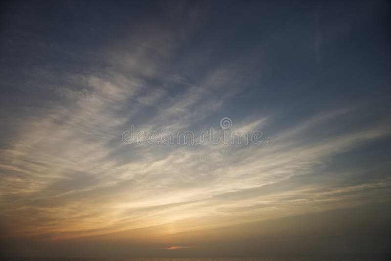 Wispy sky and clouds stock image. Image of coast, shore - 2051699
