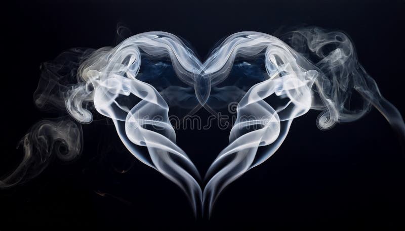 Hearts made of smoke stock illustration. Illustration of smoke - 381776650