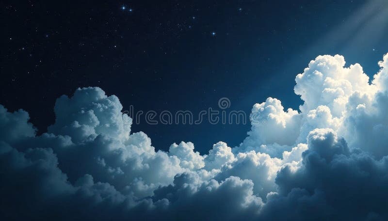 Wispy White Clouds Drift Across a Deep Black Canvas , Nebula, Shadow ...