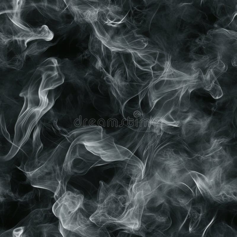Wispy White Smoke Swirls Over Dark Background with Ethereal Patterns ...