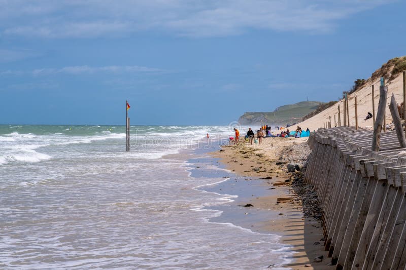 Wissant Beach and Dunes in Summer Editorial Photography - Image of ...