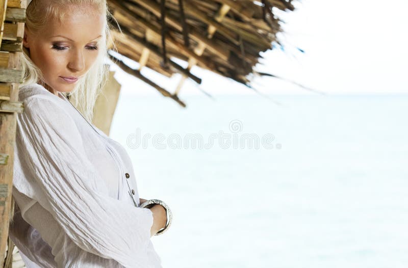 Wistful stock photo. Image of resort, lounge, girl, glamor - 10894958