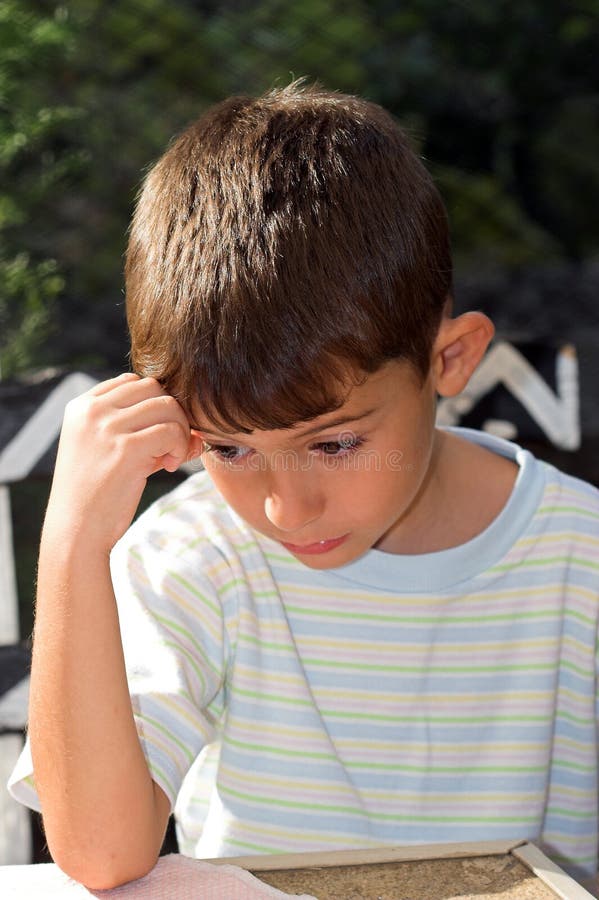Wistful boy stock image. Image of serious, portrait, person - 10662877