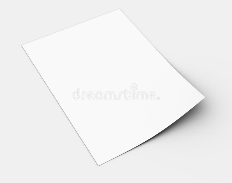 Realistisch Wit Leeg Blad Van Document Vector Illustratie ...