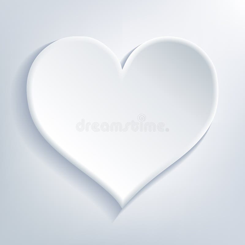 Wit hart vector illustratie. Illustration of leeg, achtergrond - 34003116