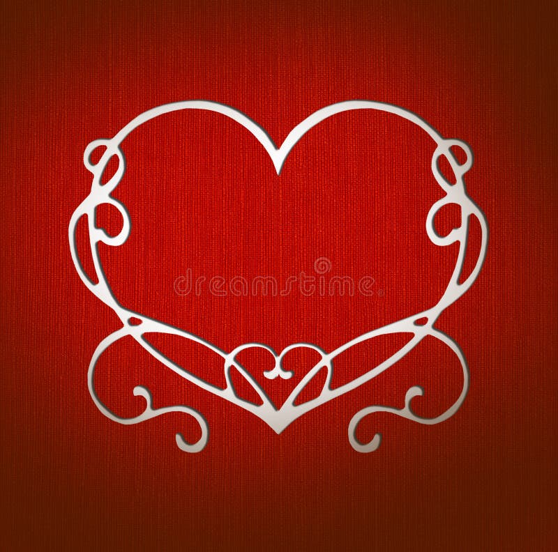 Wit hart. stock illustratie. Illustration of patroon, orneren - 7674417