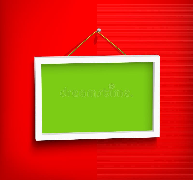 Wit kader op de muur vector illustratie. Illustration of namen - 30326469