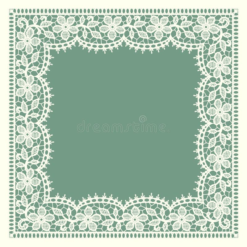 Wit Kant Kader Bloemen Patroon Vector Illustratie - Illustration of ...