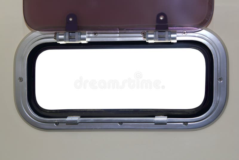 Wit Van De De Patrijspoort Het Horizontale Rechthoek Van De Boot Stock ...