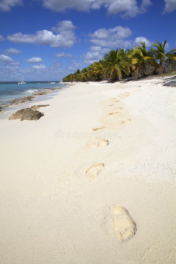 Wit Zand Tropisch Strand En Blauwe Overzees Stock Afbeelding - Image of ...