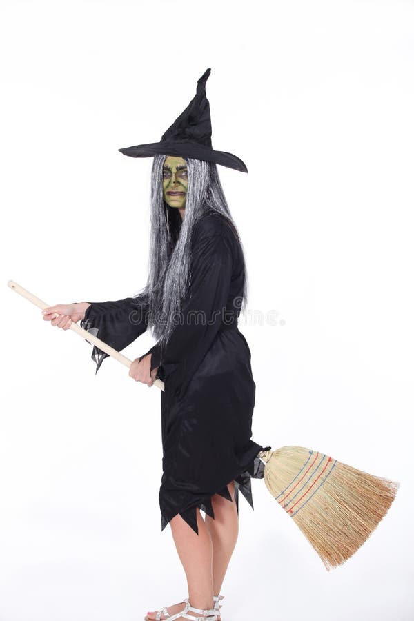 Witch Riding Broom Stick Stock Photos - Free & Royalty-Free Stock ...