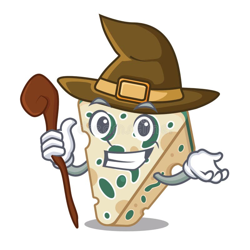 Witch Blue Cheese in the Character Fridge Stock Vector - Illustration ...
