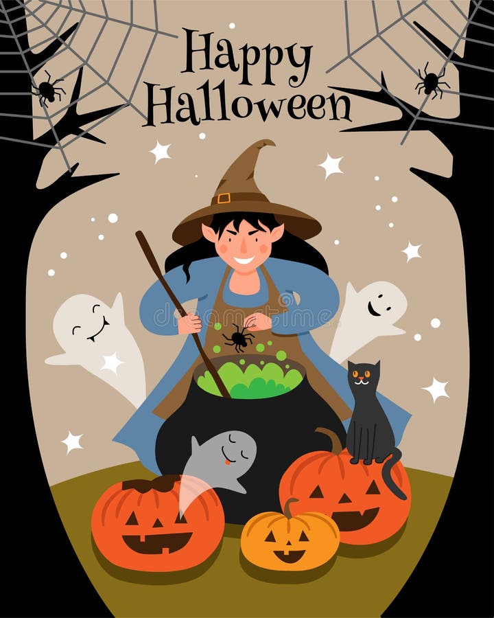Pumpkin Cauldron Cooking Pumpkins Stock Illustrations – 17 Pumpkin ...