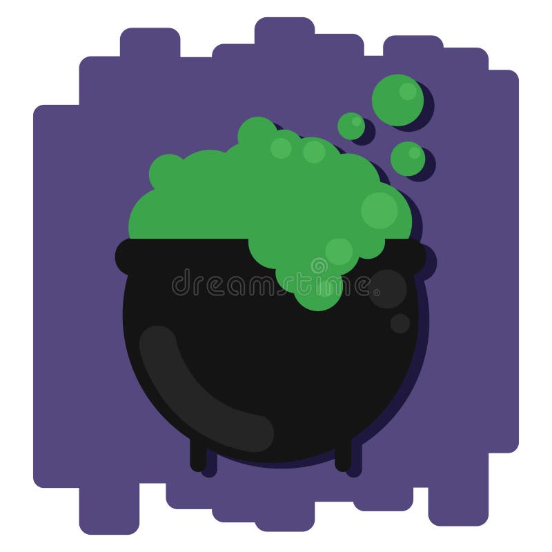 Witch Cauldron. Vector Illustration Decorative Design Stock Vector ...