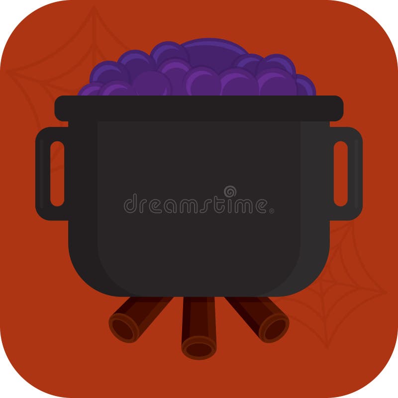 Witch Cauldron. Vector Illustration Decorative Design Stock Vector ...