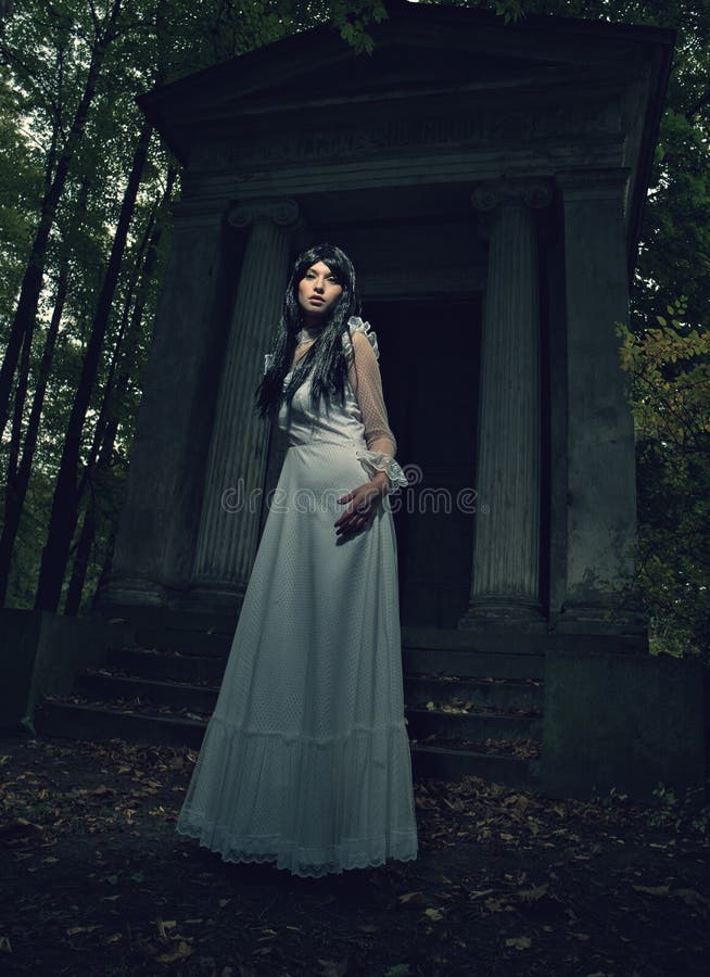 Witch from a Crypt in the Cemetery Stock Photo - Image of medieval ...