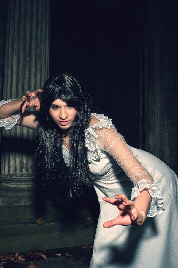 Witch from a Crypt in the Cemetery Stock Image - Image of incantation ...