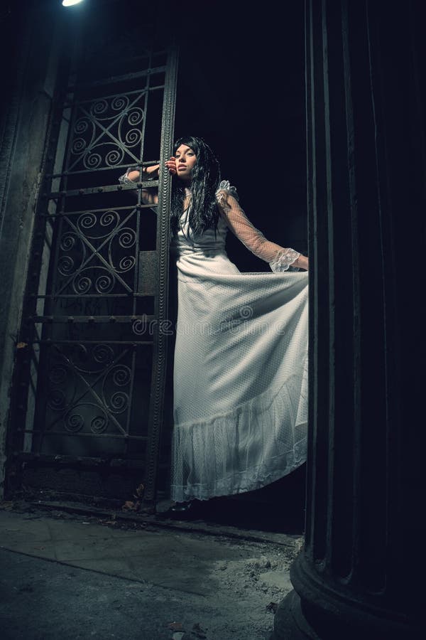 Witch from a Crypt in the Cemetery Stock Image - Image of enchanted ...