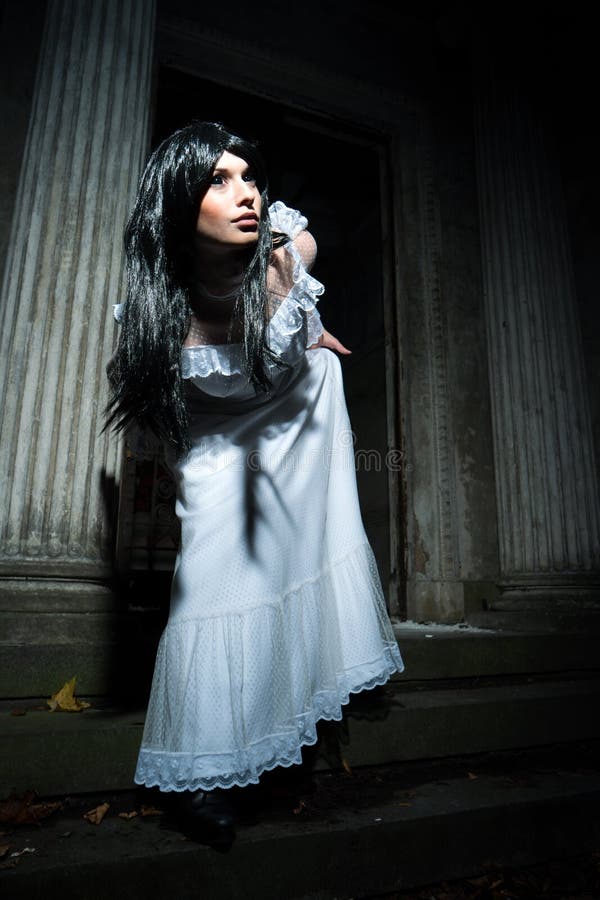 Witch from a Crypt in the Cemetery Stock Image - Image of dark, mystery ...