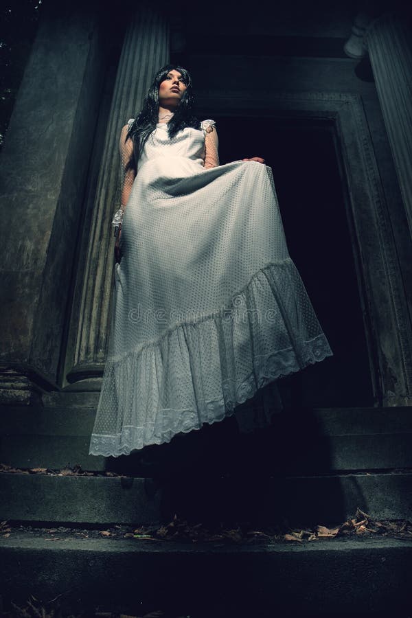 Witch from a Crypt in the Cemetery Stock Image - Image of fear, occult ...