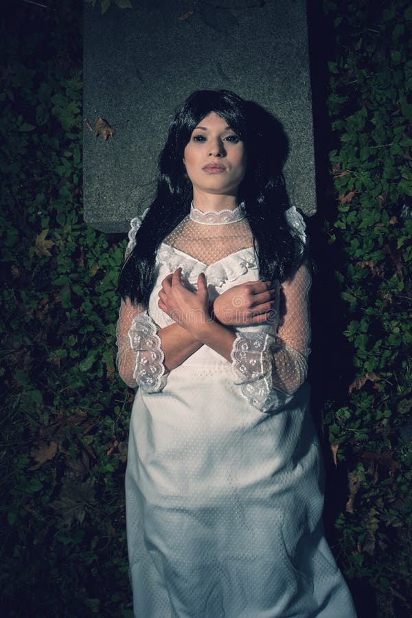 Witch from a Crypt in the Cemetery Stock Image - Image of incantation ...