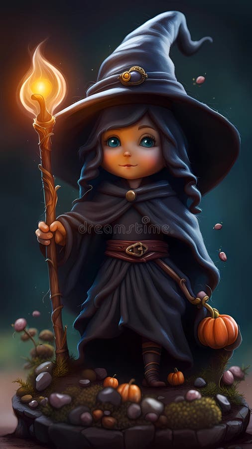 Witch 3d Cartoon Character Illustration AI Generated Stock Illustration ...