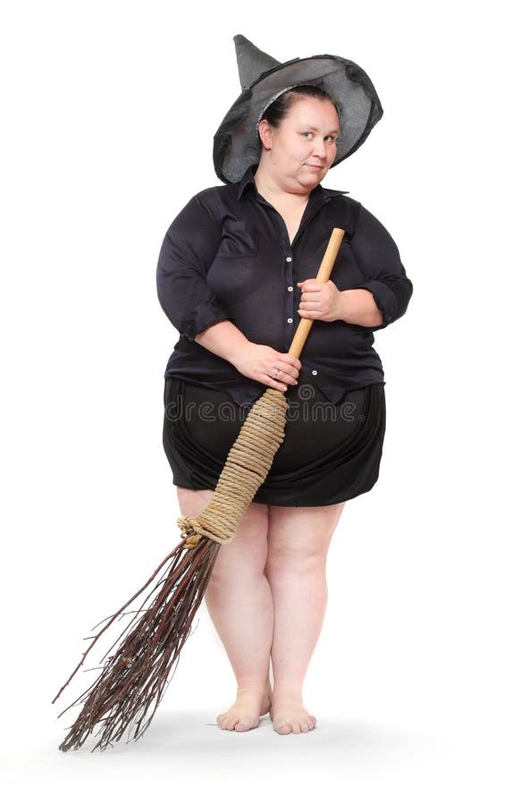 The Witch. stock image. Image of fantasy, isolated, broom - 35981555