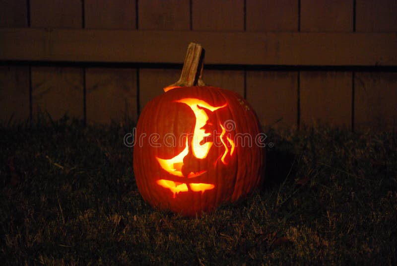Witch stock photo. Image of pumpkin, backlight, trick - 79500920