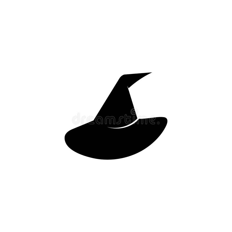Witch hat icon logo vector stock illustration. Illustration of witchcraft - 258570648