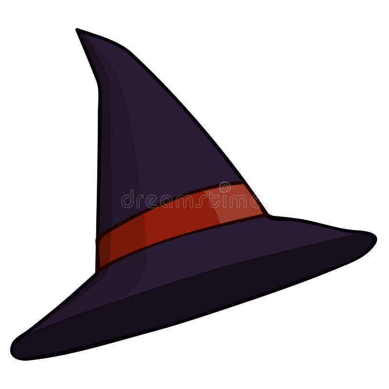 Witch hat illustration stock vector. Illustration of night - 106565500