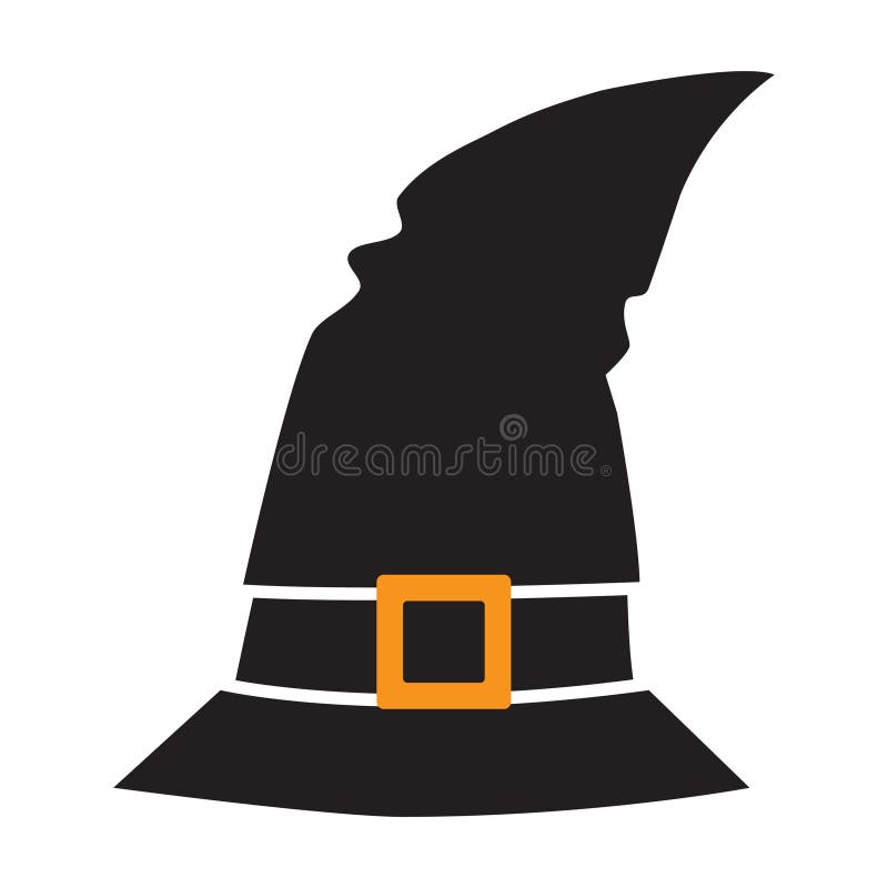 Witch Hat. Vector Illustration Decorative Design Stock Vector ...