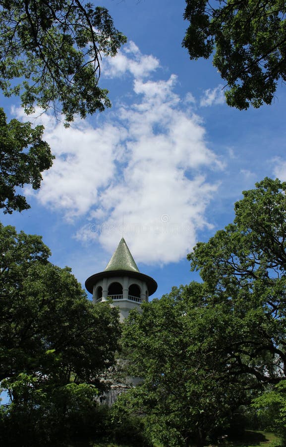 Witch Hat Water Tower stock image. Image of wall, floating - 83566741