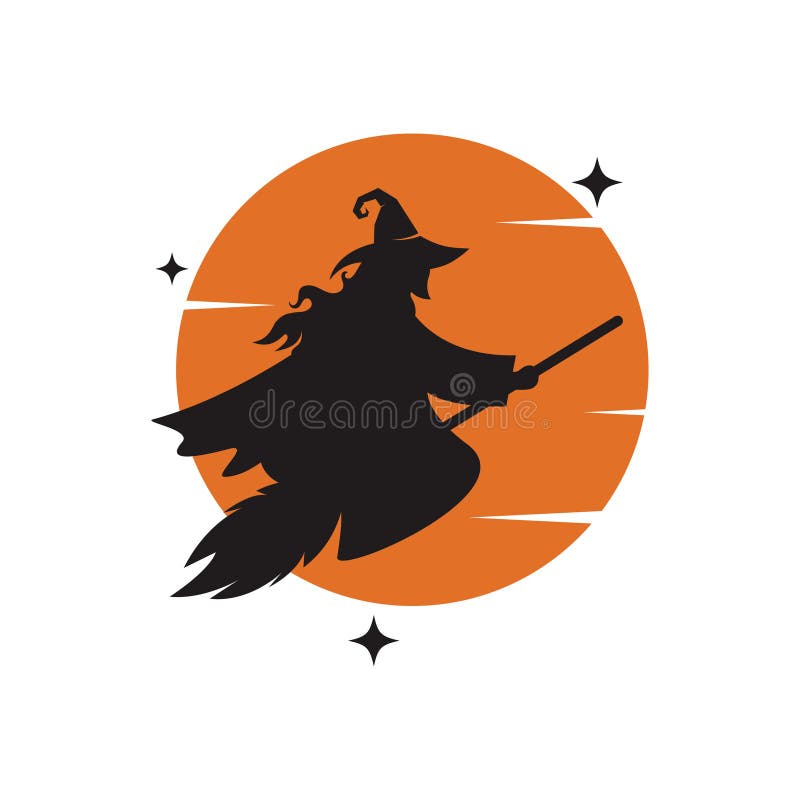 Witch illustration icon stock vector. Illustration of riding - 344156662