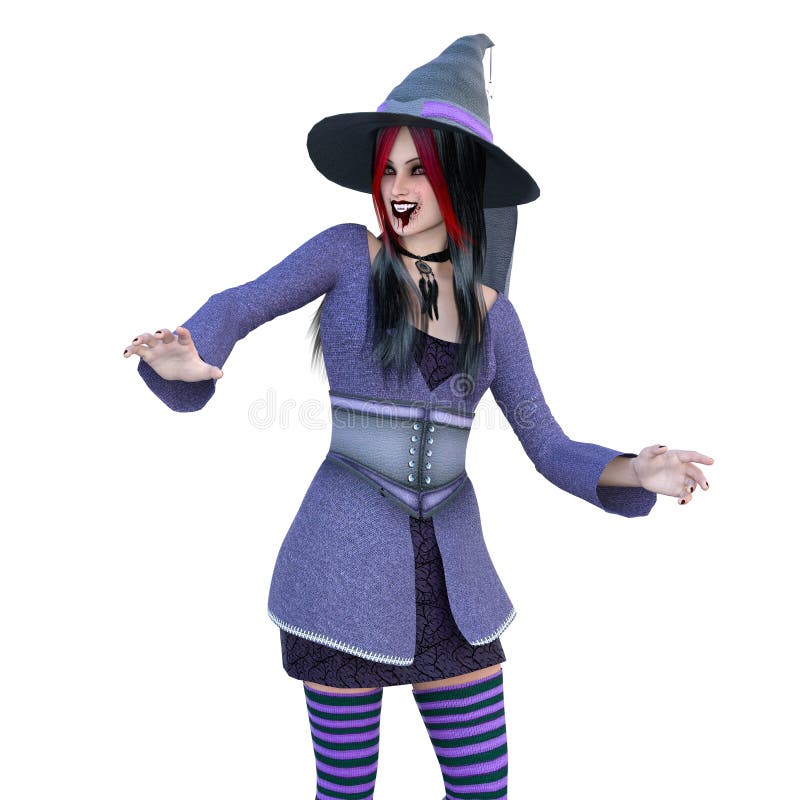 Witch stock illustration. Illustration of pose, costume - 60888238