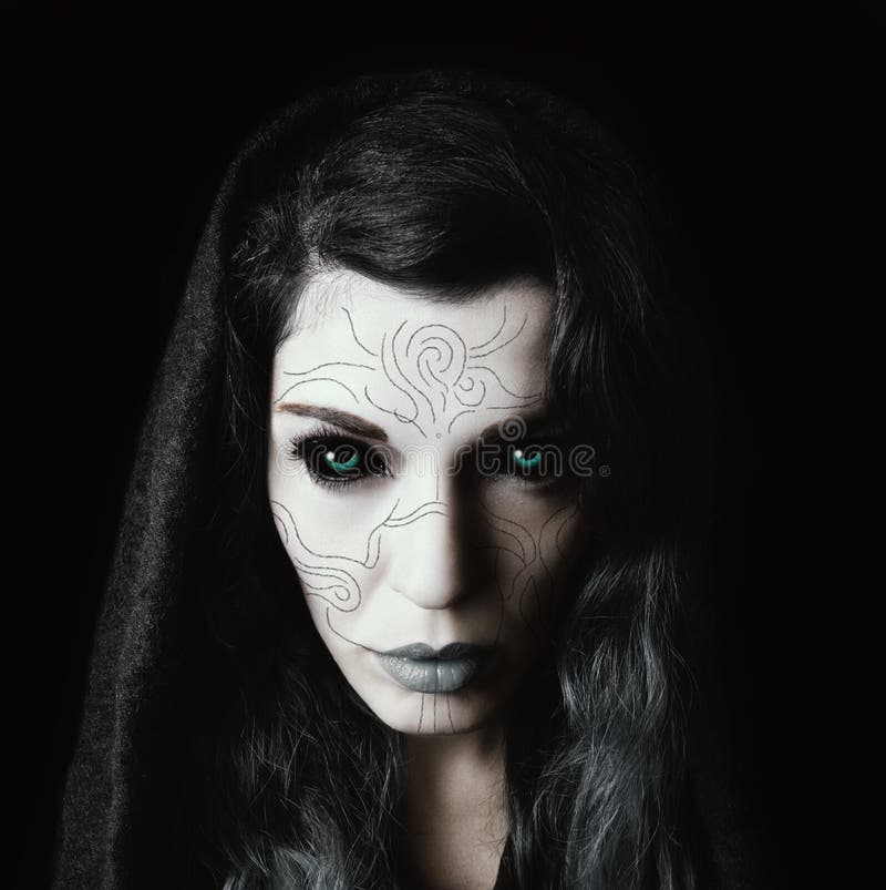 Evil woman stock photo. Image of hair, evil, dark, beautiful - 46757446