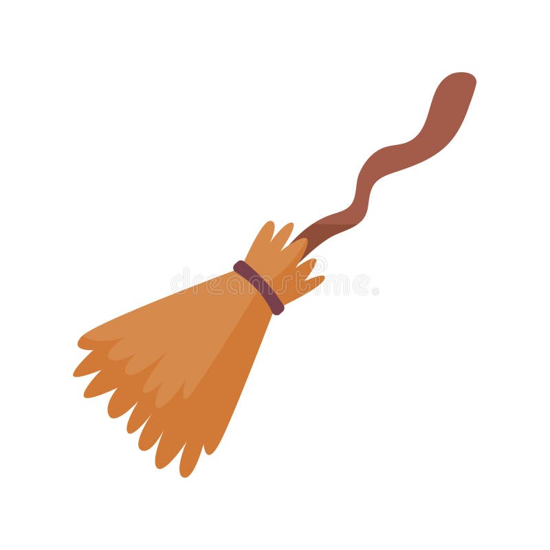 Witch Magic Broom for Flying in the Sky on Halloween Night. Broom for ...