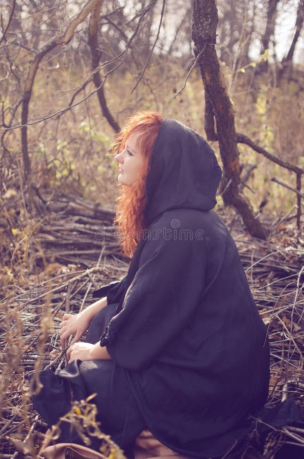 Witch with magic fire stock photo. Image of candlelight - 43515270