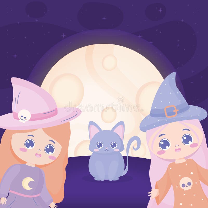 Witch night poster stock vector. Illustration of design - 256279882