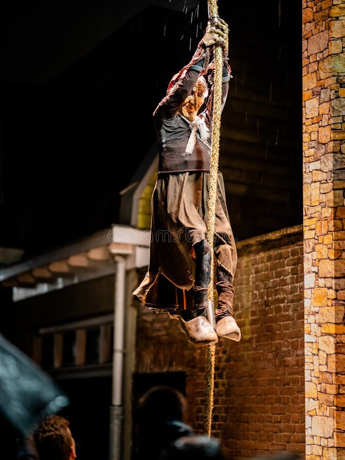Witch on a Pole As a Decoration during a Street Festival Stock Photo ...