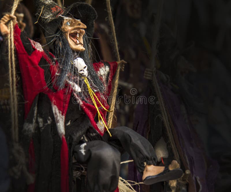 Witch Puppet, Close Up Photo Stock Photo - Image of detail, magic: 70504066