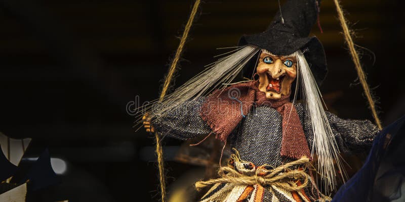 Witch Puppet, Close Up Photo Stock Photo - Image of horror, realistic ...