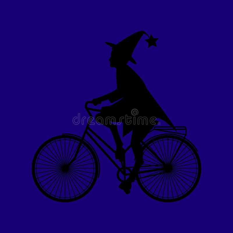 Witch Bicycle Stock Illustrations – 251 Witch Bicycle Stock ...