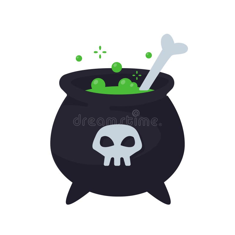 Witch S Poison Cauldron. Scary Devil S Cauldron Halloween Decoration ...