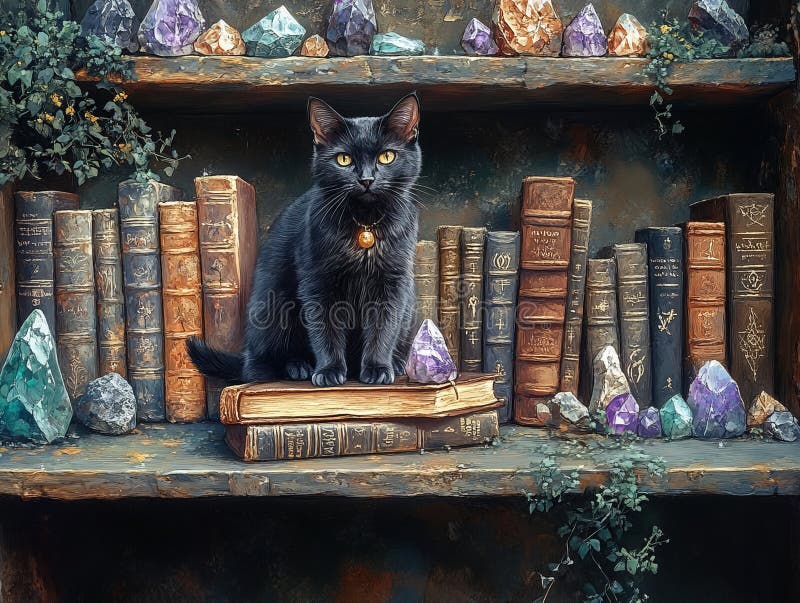 Witch S Workspace Podium a Podium. on a Modern Witch S Desk, Surrounded ...