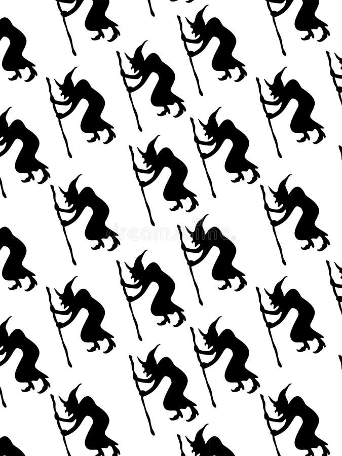 Witch seamless pattern stock vector. Illustration of decorative - 63927060