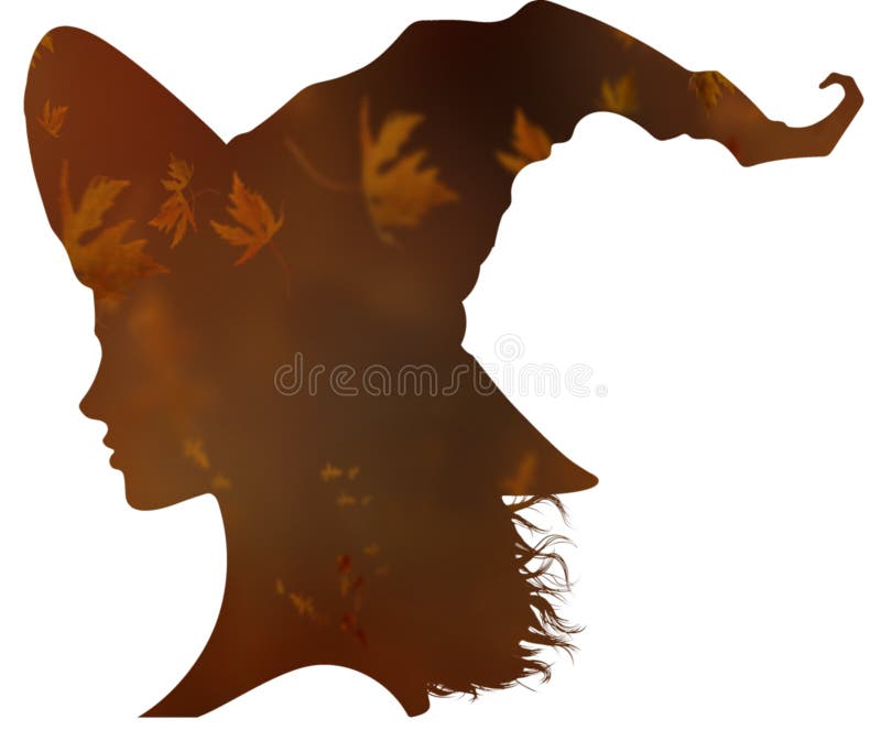 Fall Witch Silhouette stock photo. Image of halloween - 258739944